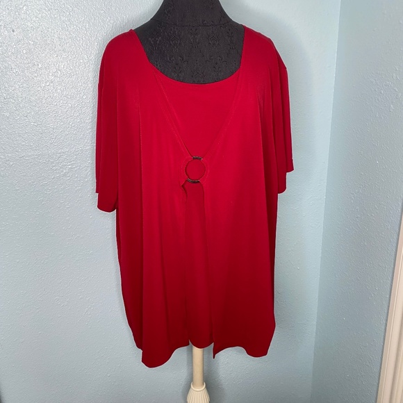 Notations | Tops | Notations Plus Size Red Blouse | Poshmark
